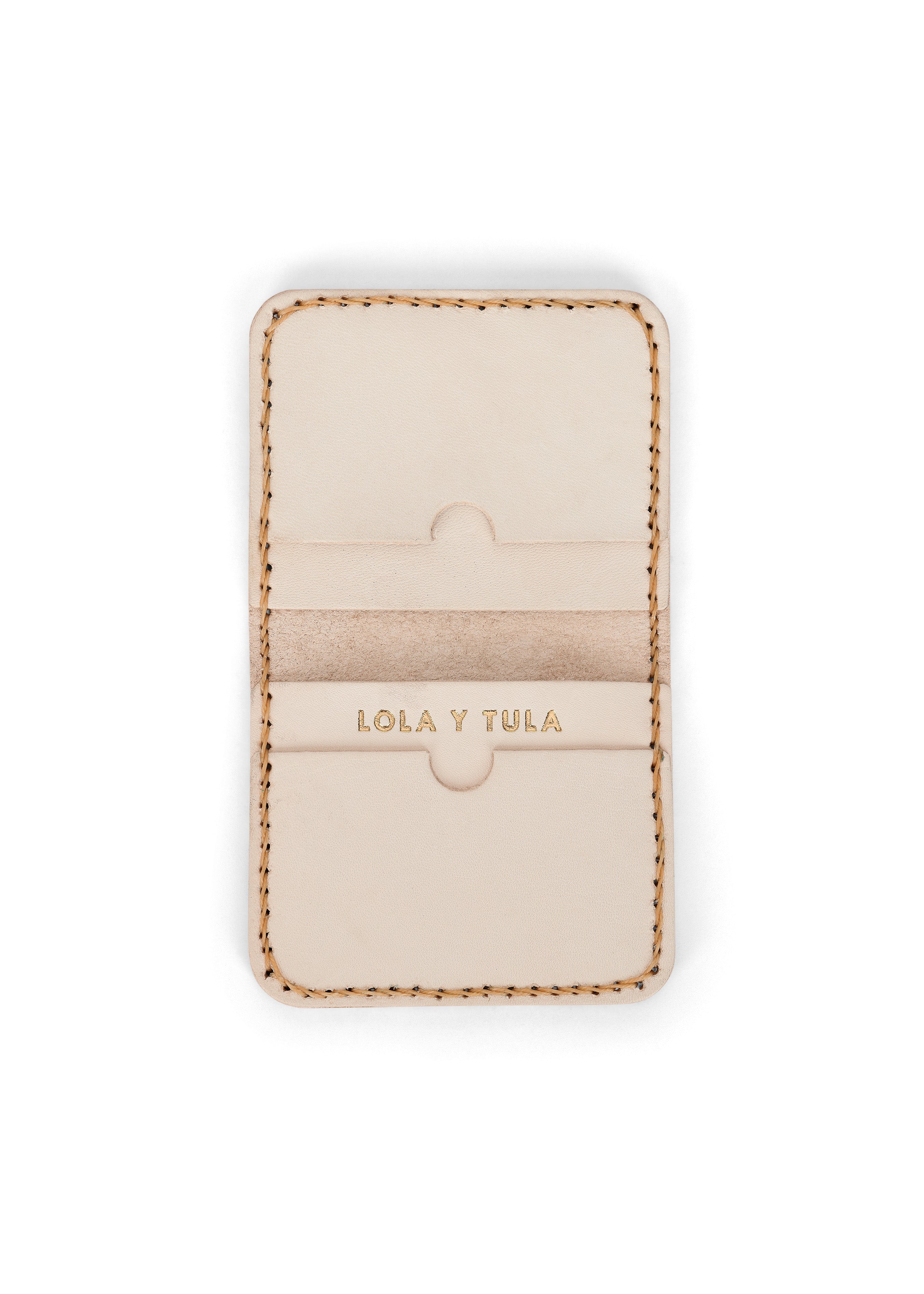 Leather Cardholder Wallet Sand – LOLA Y TULA